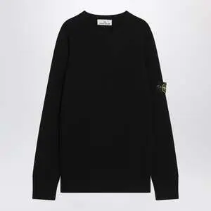 Stone Island Ribbed Crew-neck Sweater - Black
