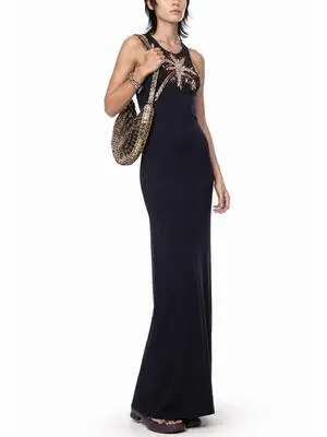 Rabanne Sequin Palm Detail Maxi Dress