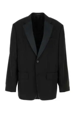 Balenciaga Wool Oversize Blazer - Black
