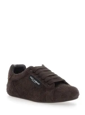 Dolce & Gabbana Portofino Suede Sneakers - Brown