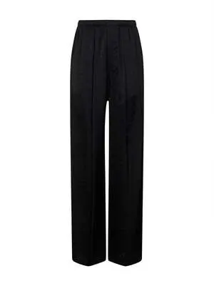 Balenciaga Black Jacquard Satin Pajama-style Trousers - Multicolor
