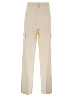 Herno Cargo Trousers In Wool And Viscose Blend