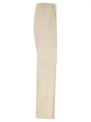 Herno Cargo Trousers In Wool And Viscose Blend