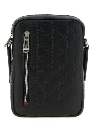 Gucci Gg Emblem' Small Crossbody Bag - Black