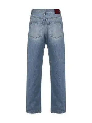 Gucci Light Blue Cotton Denim Straight Jeans