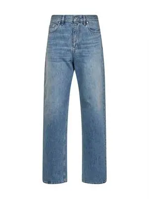 Gucci Cotton Denim Straight Jeans - Multicolor