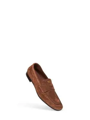 Prada Calzature Cocoa Suede Loafers
