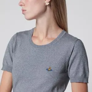 VIVIENNE WESTWOOD Bea Knit Cotton-cashmere T-shirt - Gray