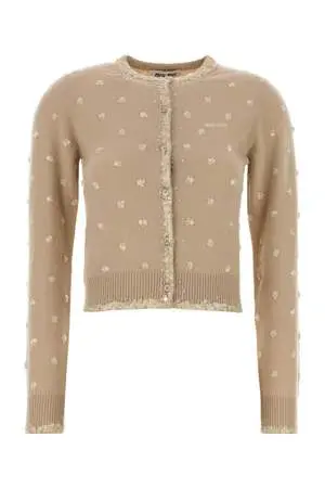 Miu Miu Skin Cashmere Cardigan - Pink