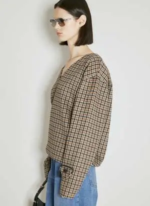 Prada Cashgora Check Top