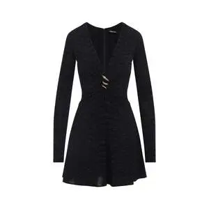 Roberto Cavalli Serpentine Mini Dress - Black