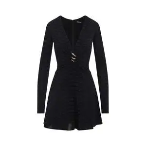 Roberto Cavalli Serpentine Mini Dress - Black