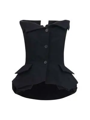 Magda Butrym Cotton Bustier Corset Top