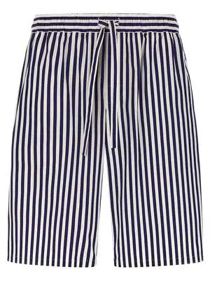 Dolce & Gabbana Striped Bermuda Shorts - Blue