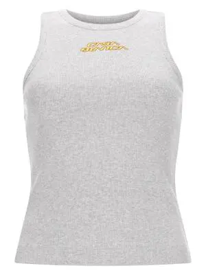 Casablanca Top Con Logo - Gray
