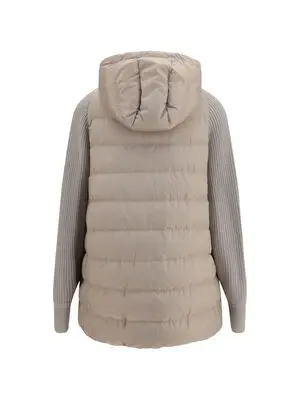 Brunello Cucinelli Midi Down Jacket - Multicolor