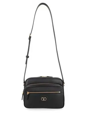 Valentino Garavani Leather Shoulder Bag - Black