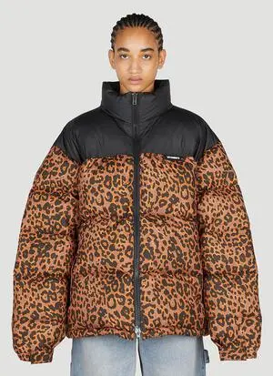 Women's Leopard Puffer Jackets