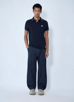 Moncler Logo Patch Polo Shirt - Blue