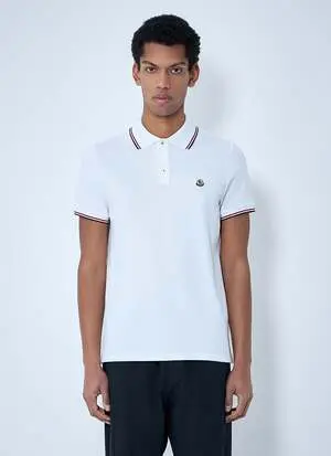 Moncler Piqué Polo Shirt - White