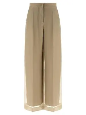 Max Mara Silk Organza Pants - Cream