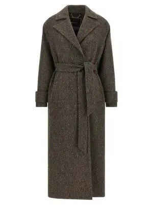 Kiton Chevron Wool Coat