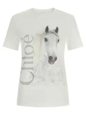 Chloé Printed T-shirt - White