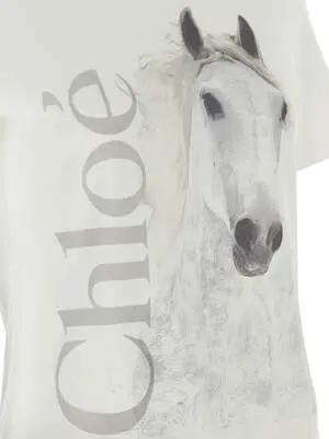 Chloé Printed T-shirt - White