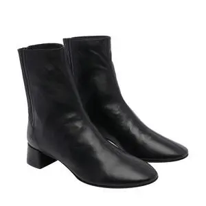 AQUAZZURA Tres Honore Leather Pump Booties - Black