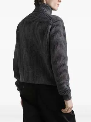 Dolce & Gabbana Wool Logo Turtleneck Sweater