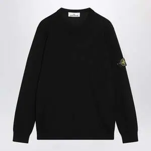 Stone Island Wool Crew-neck Sweater - Black