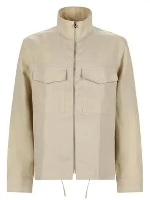 Paul Smith Giacca Overshirt Con Zip - Cream