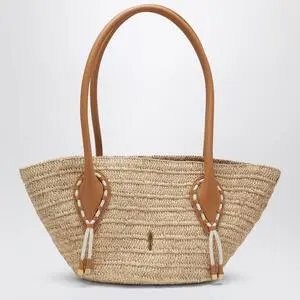 CHRISTIAN LOUBOUTIN Venus Mini Tote Bag In Rafia - Cream