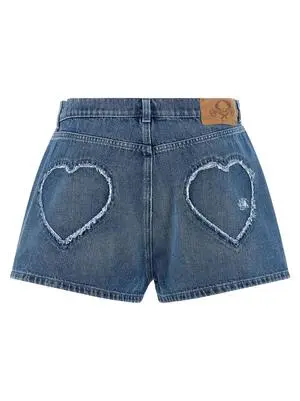 Moschino Heart Denim Shorts