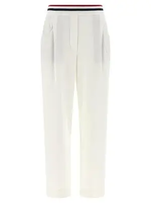 Brunello Cucinelli Heraldic Coat Of Arms Joggers - White