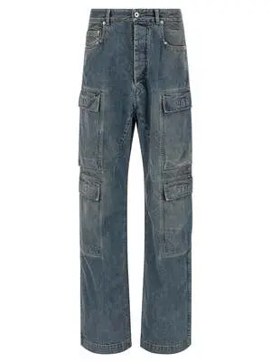 Rick Owens Double Cargo' Jeans - Blue