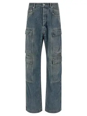 Rick Owens Double Cargo' Jeans - Blue