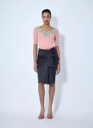 Chloé Draped Knot Detail Skirt