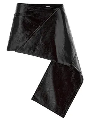 COURREGES Fold Vinyl Mini' Skirt - Black