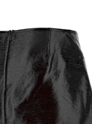 COURREGES Fold Vinyl Mini Skirt - Black