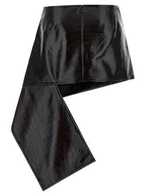 COURREGES Fold Vinyl Mini Skirt - Black