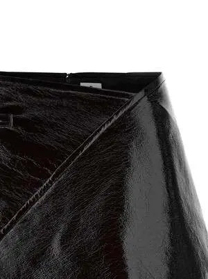 COURREGES Fold Vinyl Mini Skirt - Black