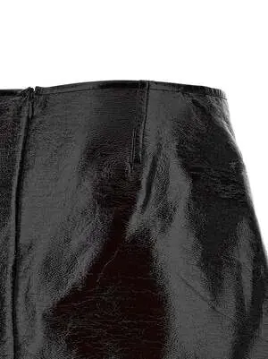 COURREGES Fold Vinyl Mini Skirt - Black
