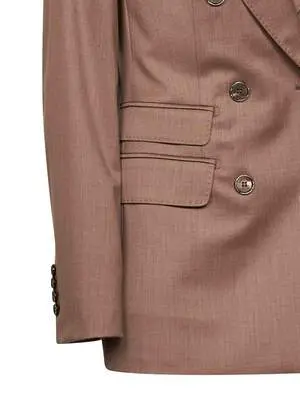 Max Mara Hazelnut Twill Mxmcupola Double-breasted Blazer