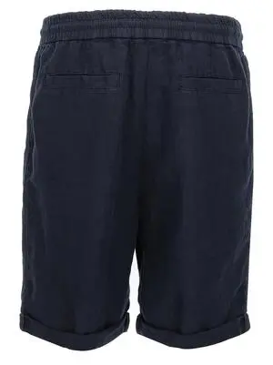 Brunello Cucinelli Linen Bermuda Shorts - Blue
