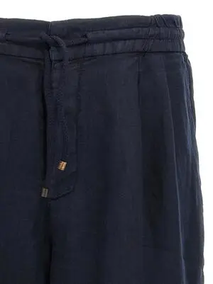 Brunello Cucinelli Linen Bermuda Shorts - Blue