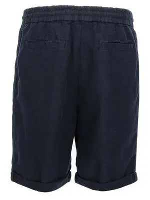 Brunello Cucinelli Linen Bermuda Shorts - Blue