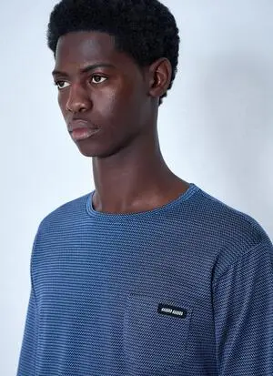 Miu Miu Textured Long Sleeve Top
