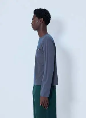 Miu Miu Textured Long Sleeve Top - Blue