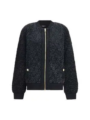 Balmain Zip Jacket With Sequin Details - Black